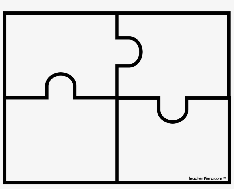 Jigsaw Puzzle Templates Line Art PNG Image Transparent PNG Free 