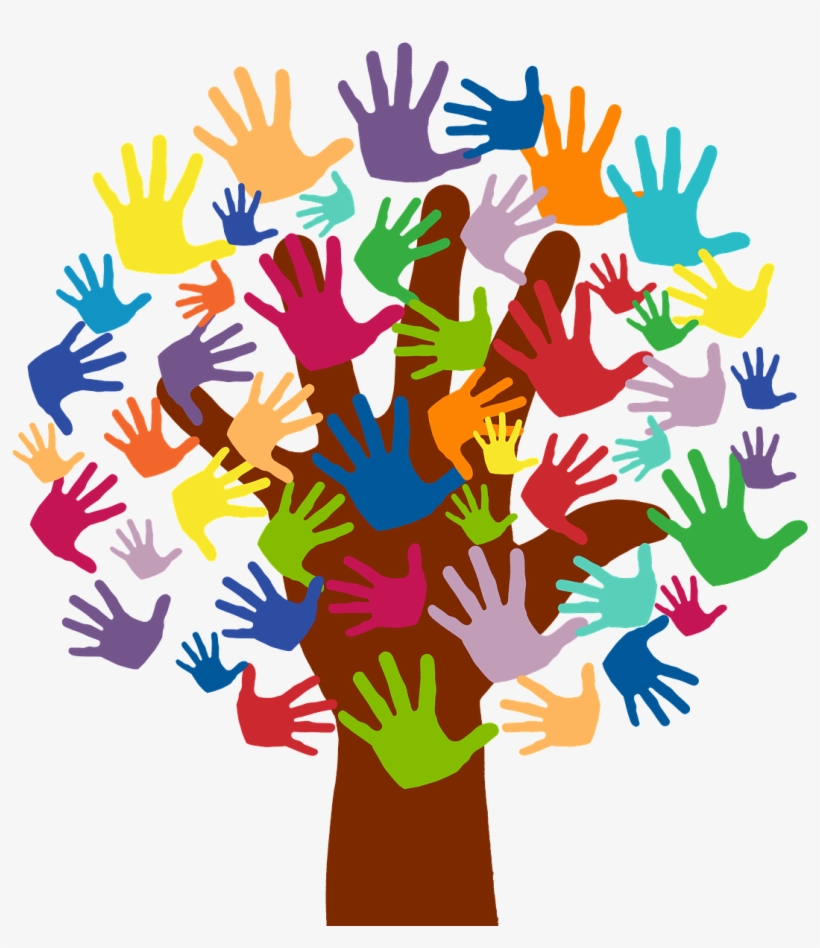 Tree With Colorful Handprints As Leaves - Heartfelt Thanks To Our ...