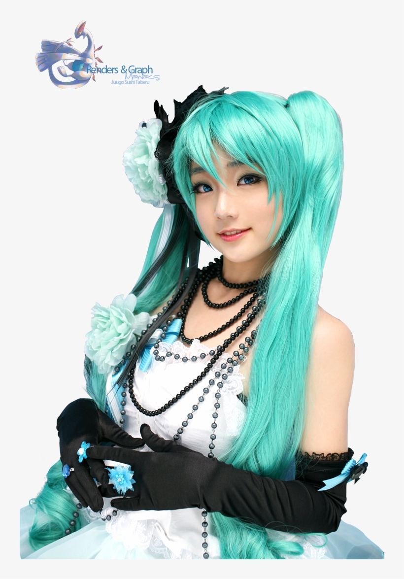 Korean Cosplay Vocalo - Hatsune Miku Cosplay Png PNG Image ...