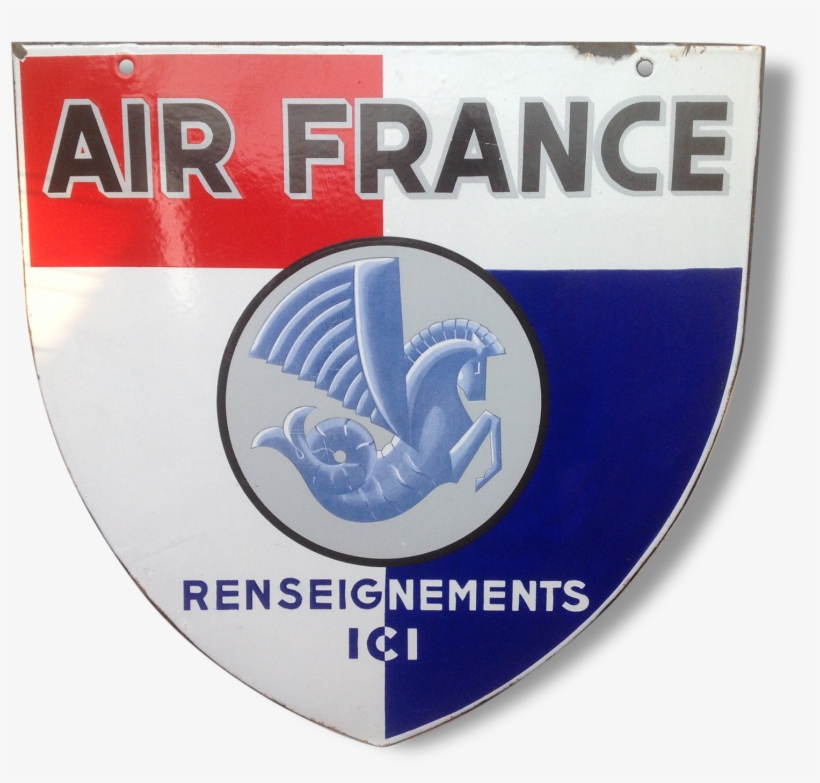 Old Enameled Plate Double-sided Air France - Enamel Sign PNG Image ...
