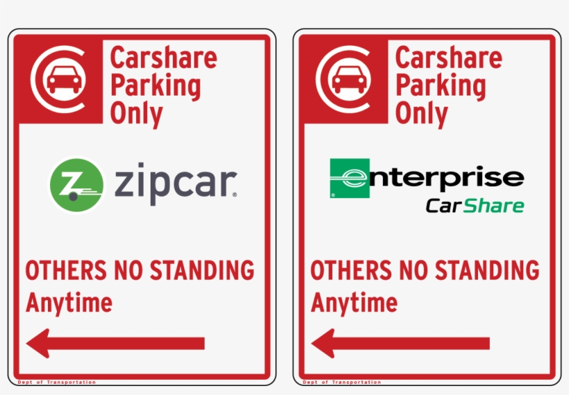 Curb Reg Signs - Enterprise Car Share PNG Image | Transparent PNG Free ...