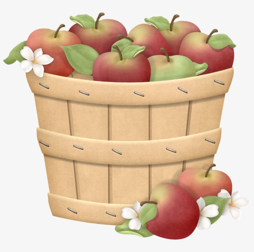 Cute Apple Basket Clipart