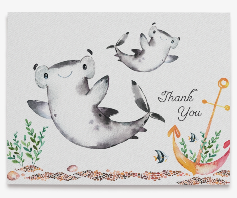 Download Watercolor Sea Creatures Thank You Cards - Catfish ...