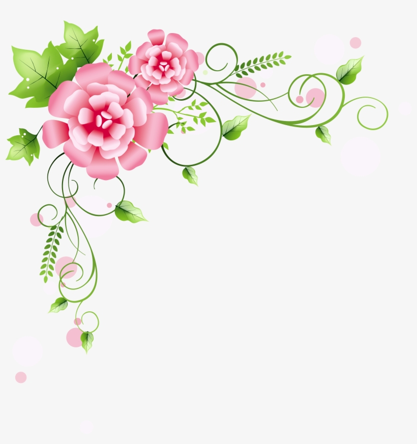 Corner Fl Decoration Png Clipart Picture Gallery Yoville - Pink Floral ...
