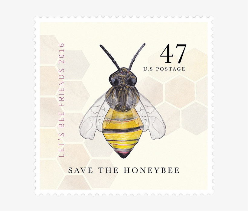 Watercolor Illustration Of Honey Bee Incorporated Into - Net-winged ...