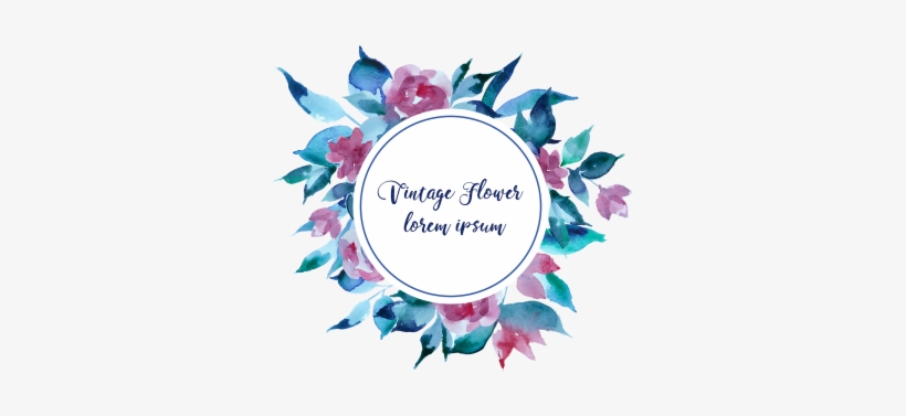 Vintage Flower Badge Vector, Vintage, Flowers, Creative - Round Floral ...