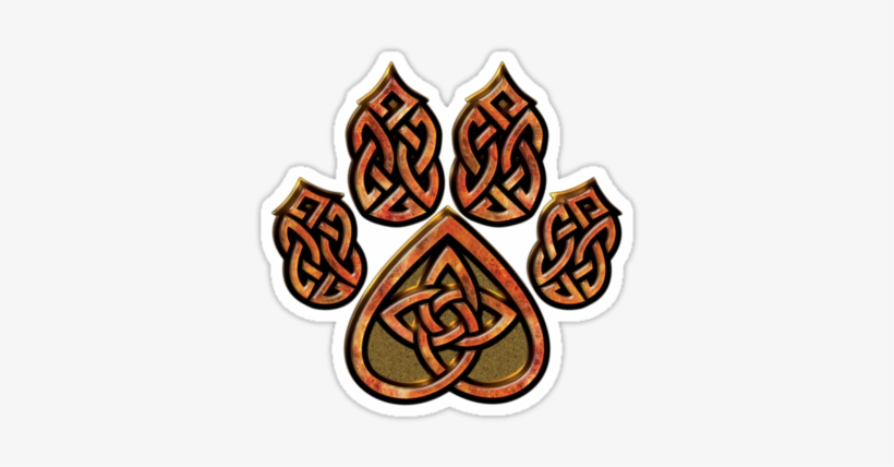 Celtic Wolf Paw Tattoo