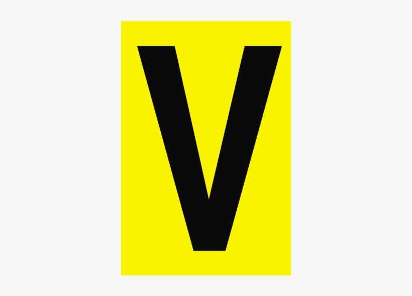 Letter V Yellow Sign - Sign PNG Image | Transparent PNG Free Download ...