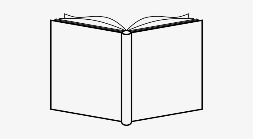 Opened Book Outline Public Domain Vectors - Open Book Outline PNG Image ...