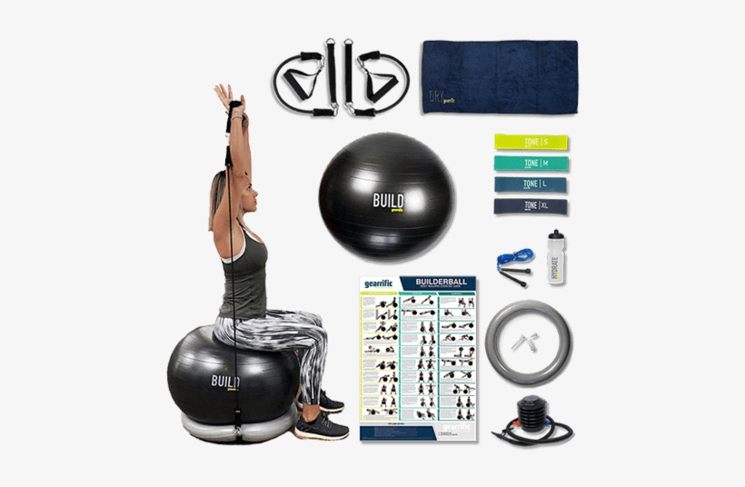 16-piece Exercise Ball Home Workout Bundle - Exercise Ball PNG Image ...