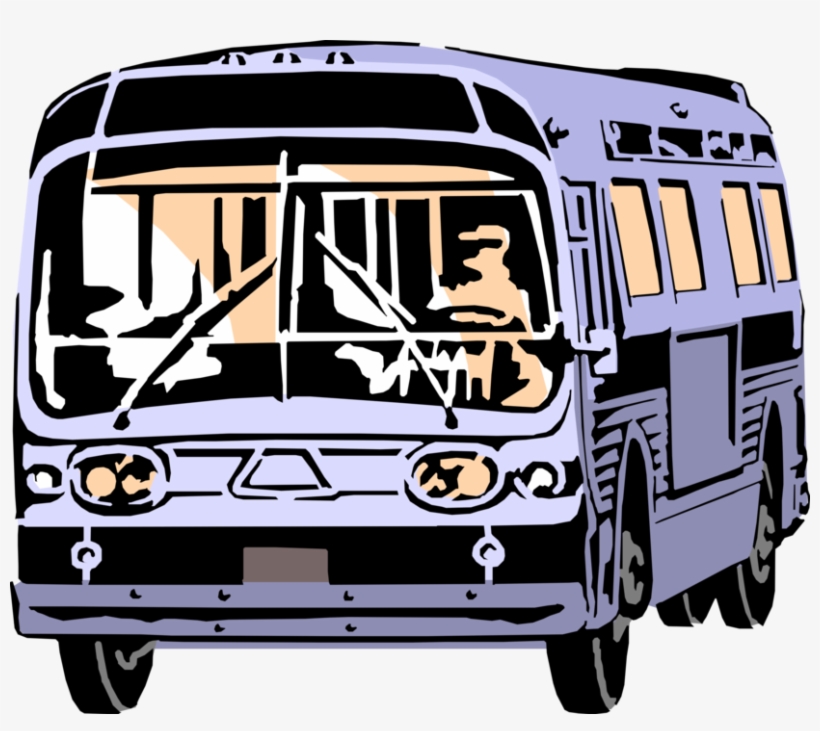Vector Illustration Of Public Urban Transportation - Public Transit Bus ...
