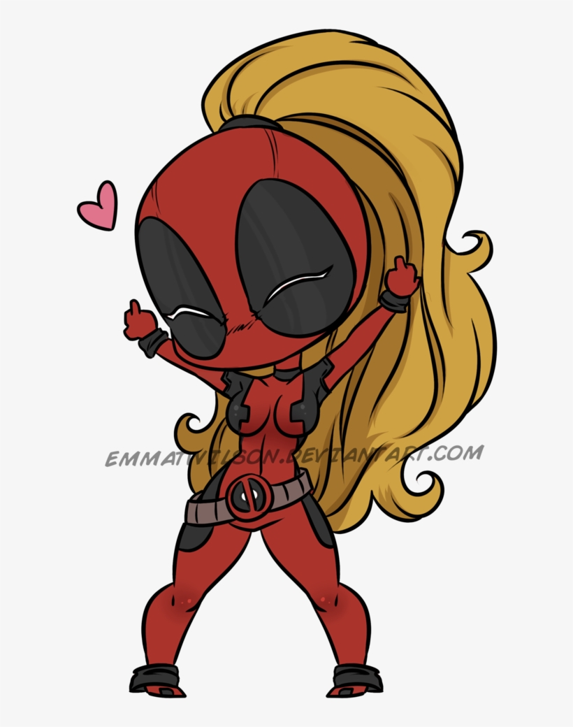 Chibi Lady Deadpoo By Mandymau5-d6v9rpt - Chibi Lady Deadpool PNG Image ...