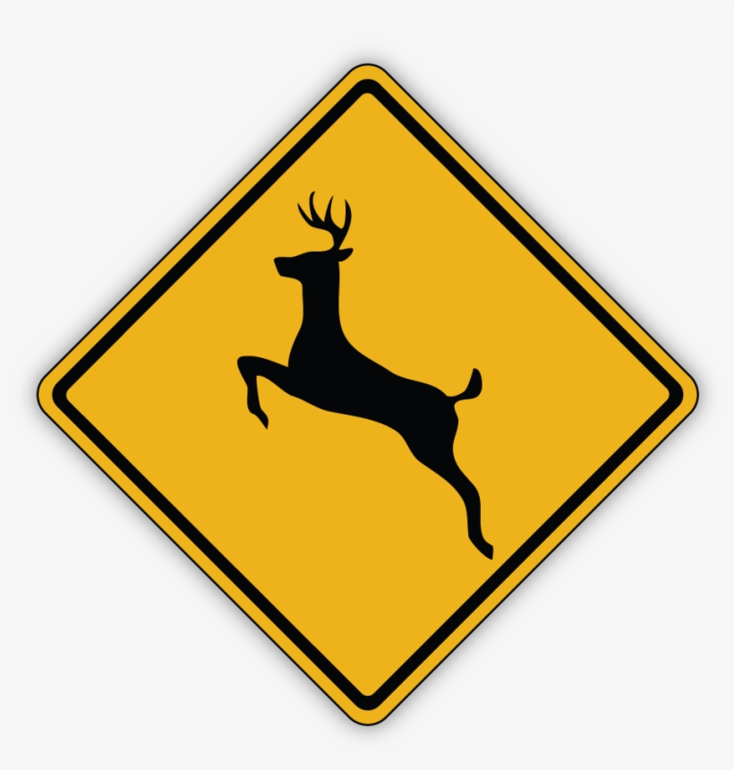 Deer Crossing Sign PNG Image | Transparent PNG Free Download on SeekPNG