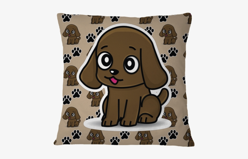 Chibi Style Chocolate Lab Fantastic Pillow Cover - Pillow PNG Image ...