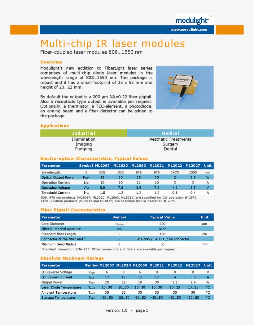 808nm-1550nm Laser Diodes - Unmounted Laser Diode Bars PNG Image ...