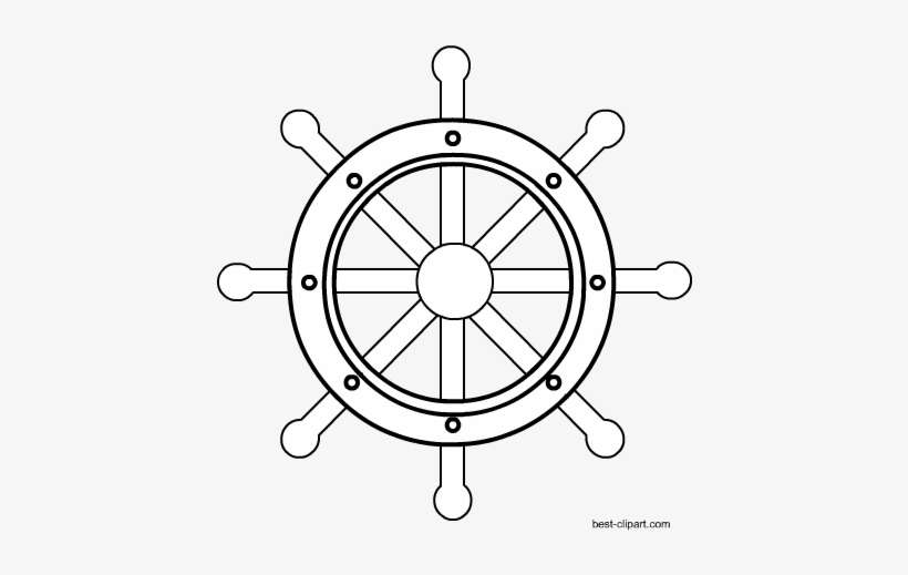 Free Black And White Nautical Clip Art - Illustration PNG Image ...