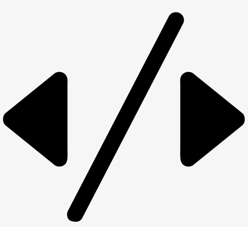 Two Arrows Triangles Pointing To Sides With A Slash - Flechas Hacia Los ...