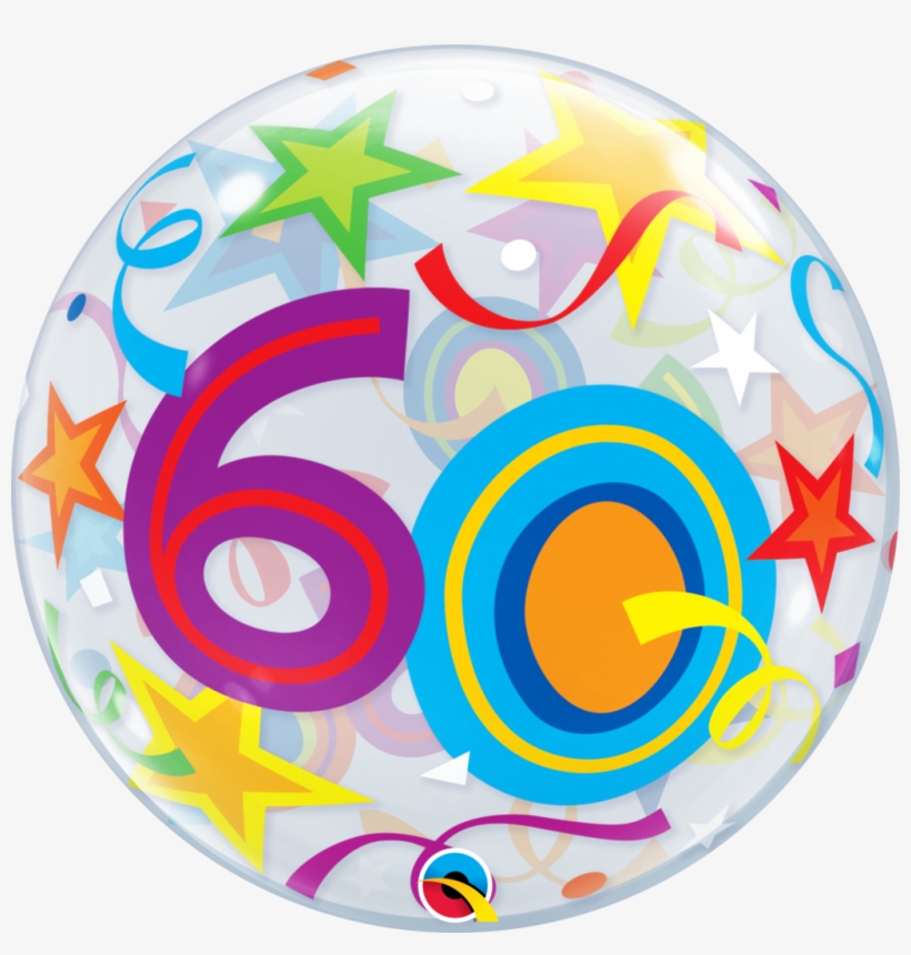 Image Transparent 60th Birthday Clipart - 22" 60 Brilliant Stars ...