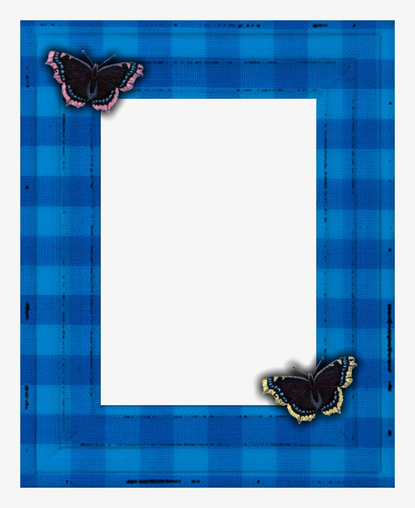 Download Blue Frame - Png Format - Blue Butterfly Frames | Transparent ...