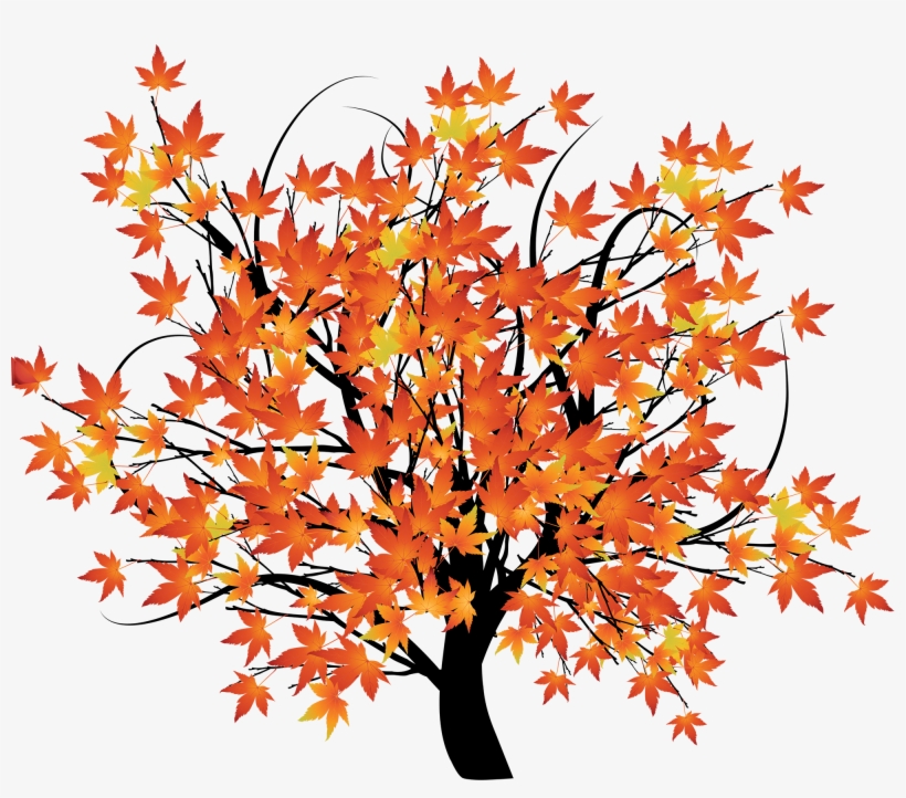 An Autumn Background Scene With Trees PNG Image | Transparent PNG Free ...