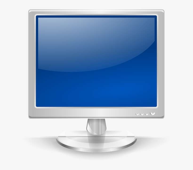 Download Monitor-296439 - Monitor Con Pantalla Azul | Transparent PNG ...