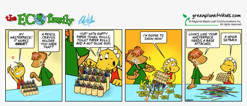 Green Planet Reuse Tips - Comic Strip On Reduce Reuse And Recycle PNG ...