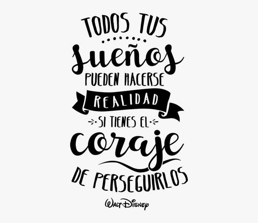 Download Vinilo Frase Lettering Sueños Y Coraje - Get Plucky With The ...