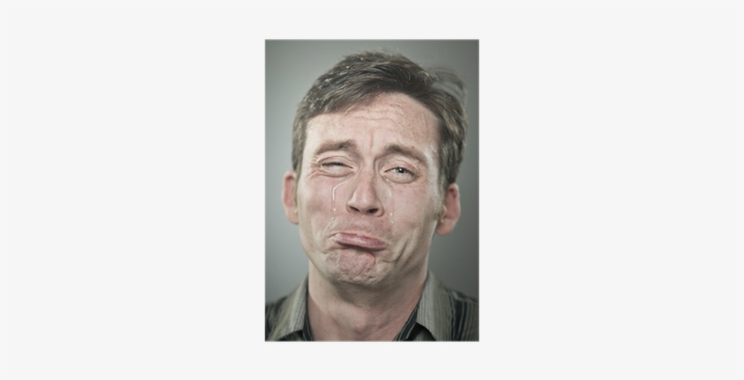 Download Young Caucasian Man Crying Big Tears Poster • Pixers® - Crying ...