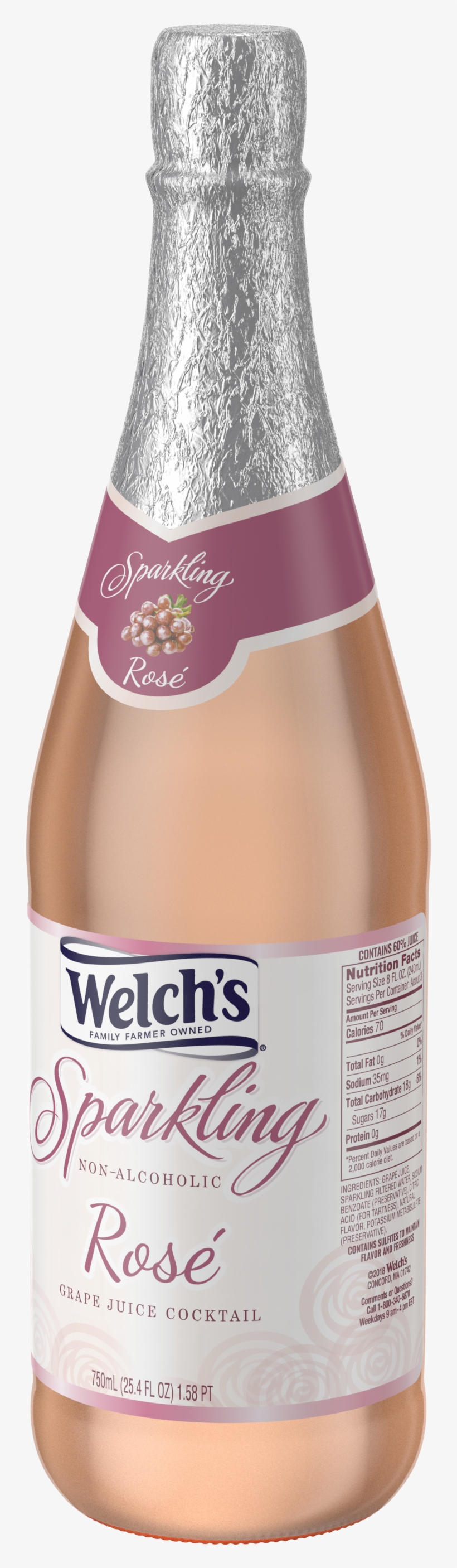 Welchs Non Alcoholic Sparkling Rosé Grape Juice Cocktail - Welch's PNG Image | Transparent PNG ...