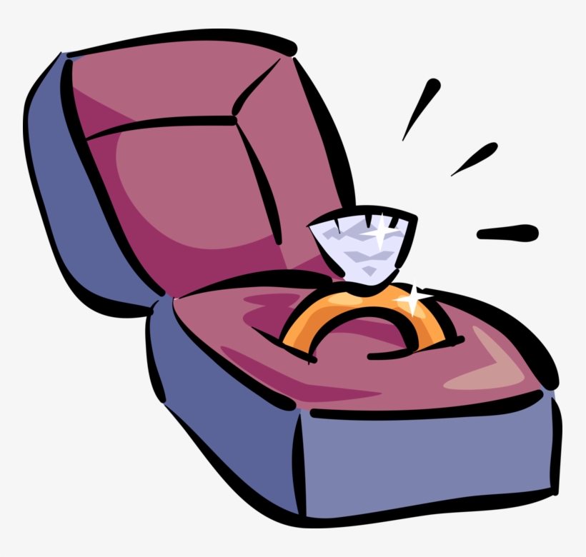 Vector Illustration Of Diamond Wedding Engagement Ring - Engagement ...