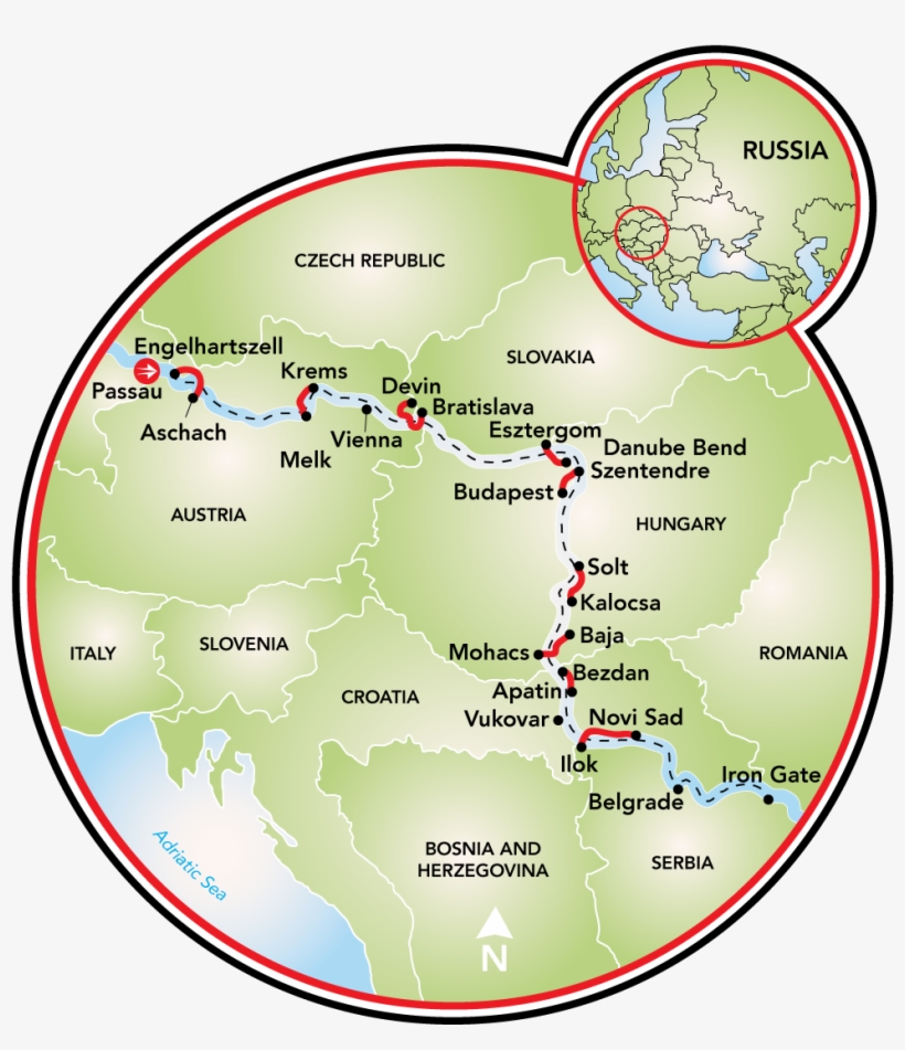 Along The Danube-iron Gates Map - Iron Gates Natural Park Romania Map ...