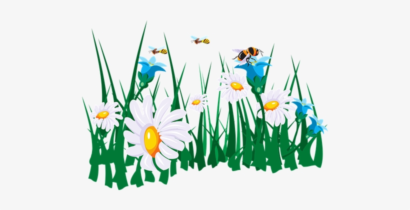 Garden Clipart Bee - Bee On Flowers Clipart PNG Image | Transparent PNG ...