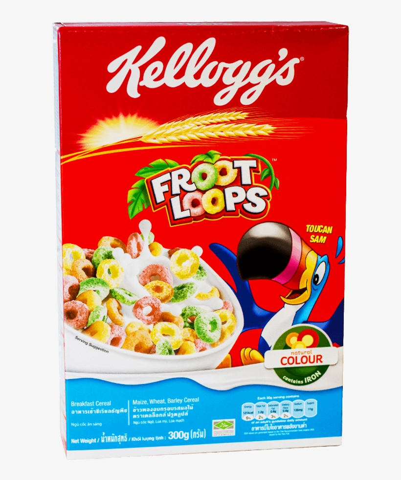 Kellogg's Cereal Froot Loops 300 Gm - Froot Loops 300g PNG Image ...