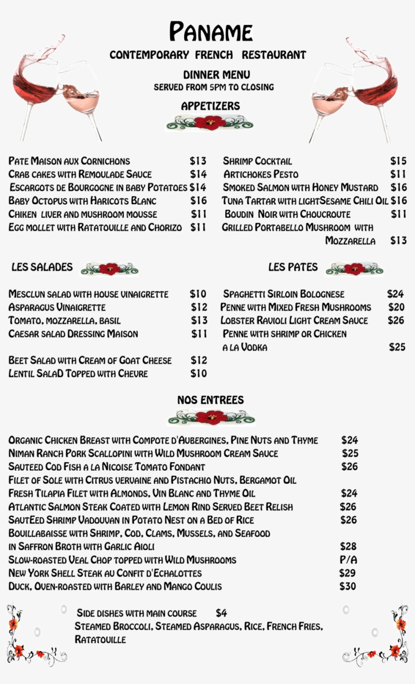 French Restaurant Menu Cover