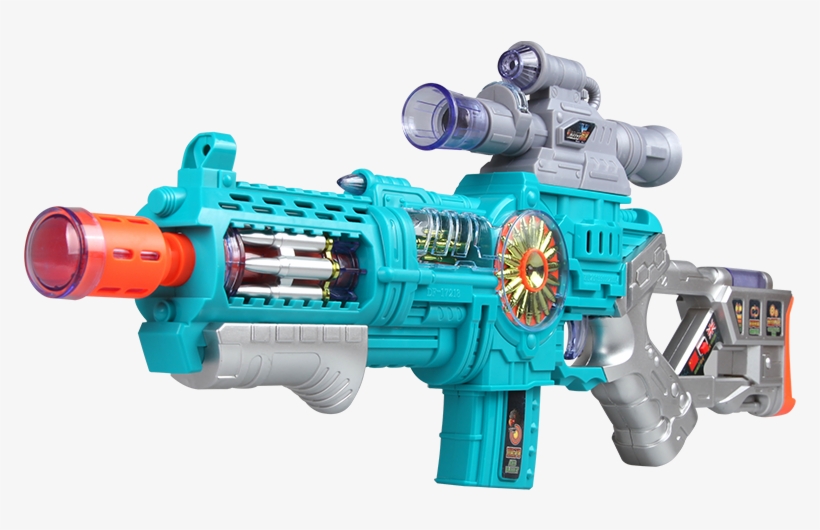 Children's Toy Gun Electric Child Projection Gun Machine - Child PNG ...