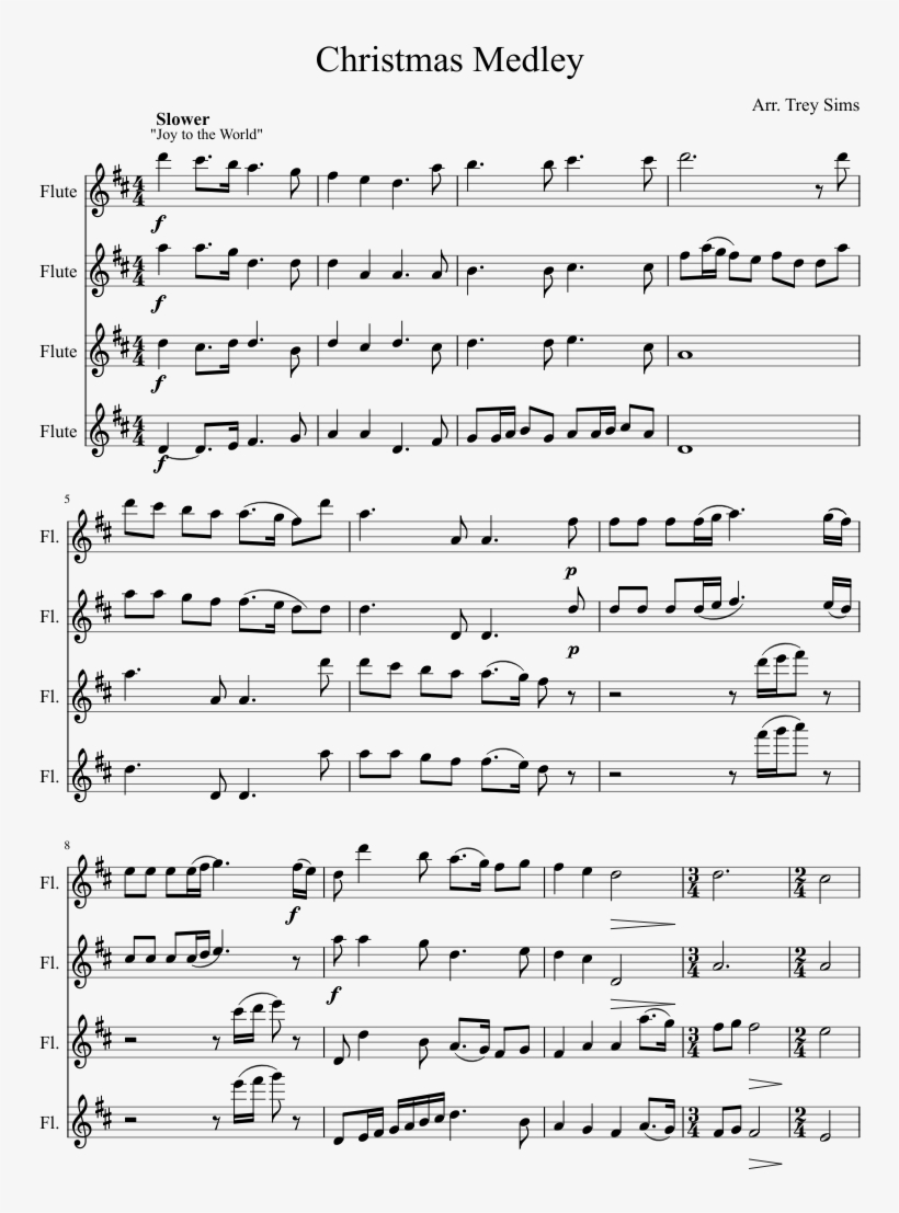 Christmas Medley Sheet Music Composed By Arr - Sheet Music PNG Image ...