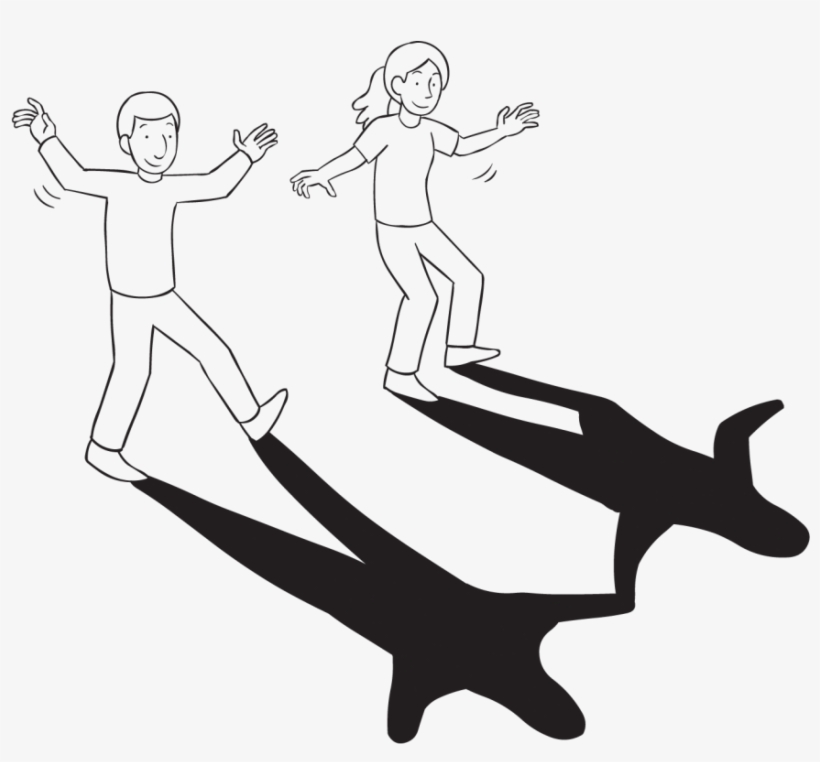 Back Team-building Exercise In Which Two People Cast - Shadow Cast ...