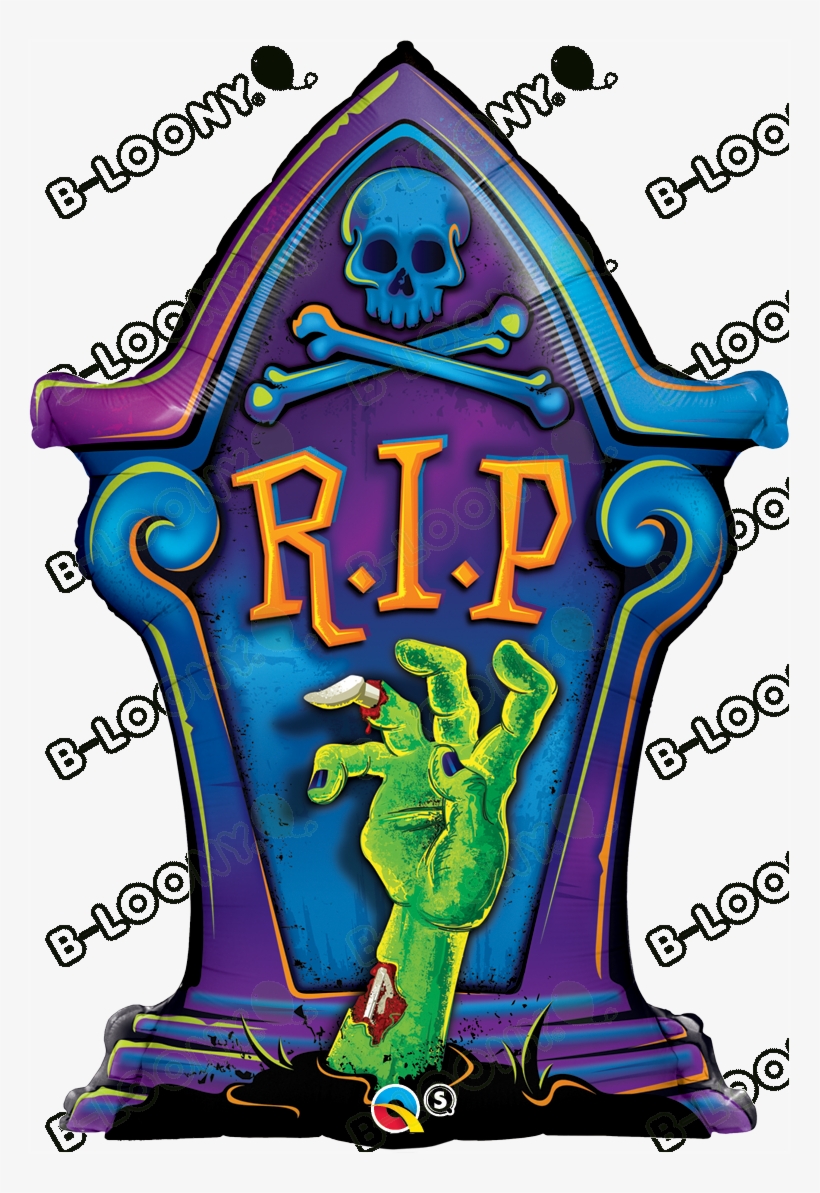 Download 36 Inch Foil Balloon R - Rip Halloween | Transparent PNG ...