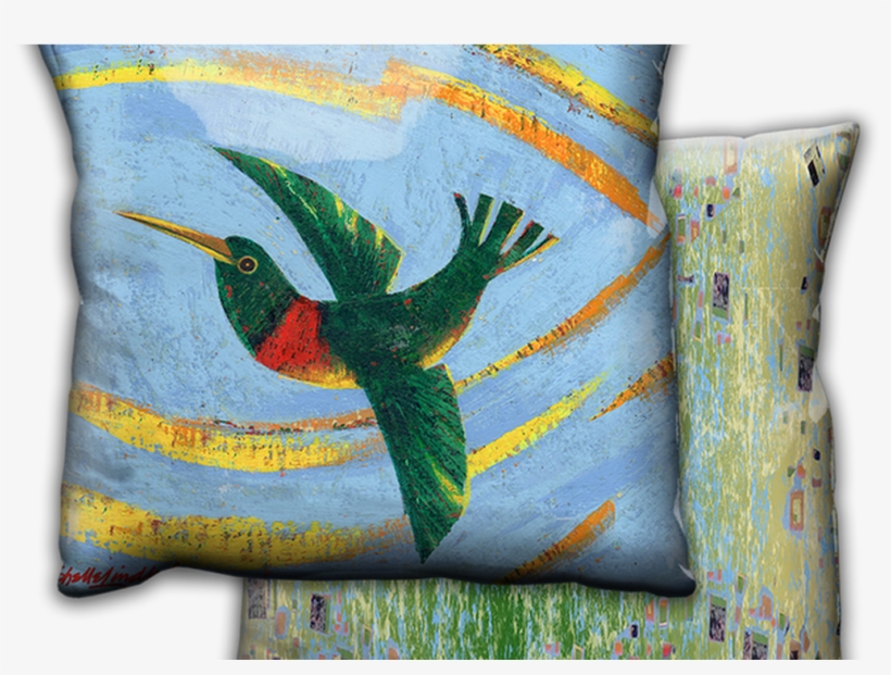 Happy Hummer 2 Hummingbird Indoor/outdoor Pillow Old - Hummer PNG Image ...