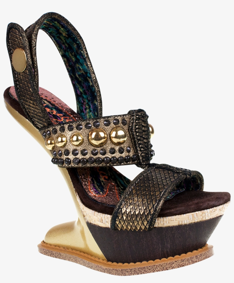 Irregular Choice, Enchantment, Gold, Heelless Heel - Irregular Choice ...