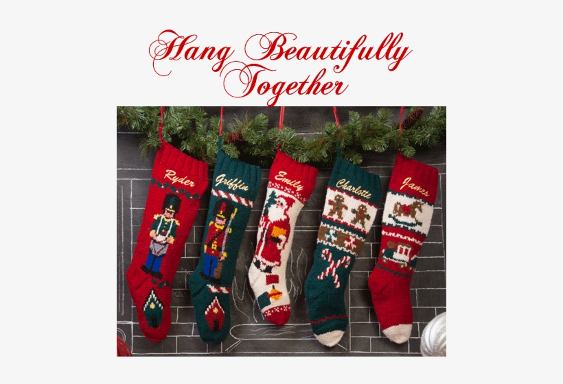 Gingerbread Knit Wool Christmas Stocking - Knit Christmas Stocking PNG ...