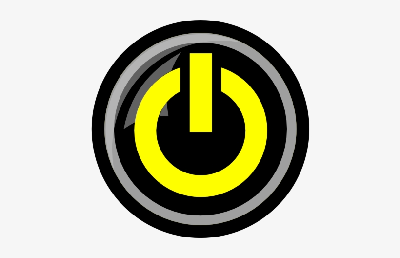 Download Yellow Power Button Icon - Power Button Icon Gif | Transparent ...