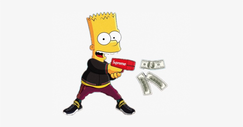 Download Bart Simpson Rich Homer - Bart Simpson Supreme | Transparent ...