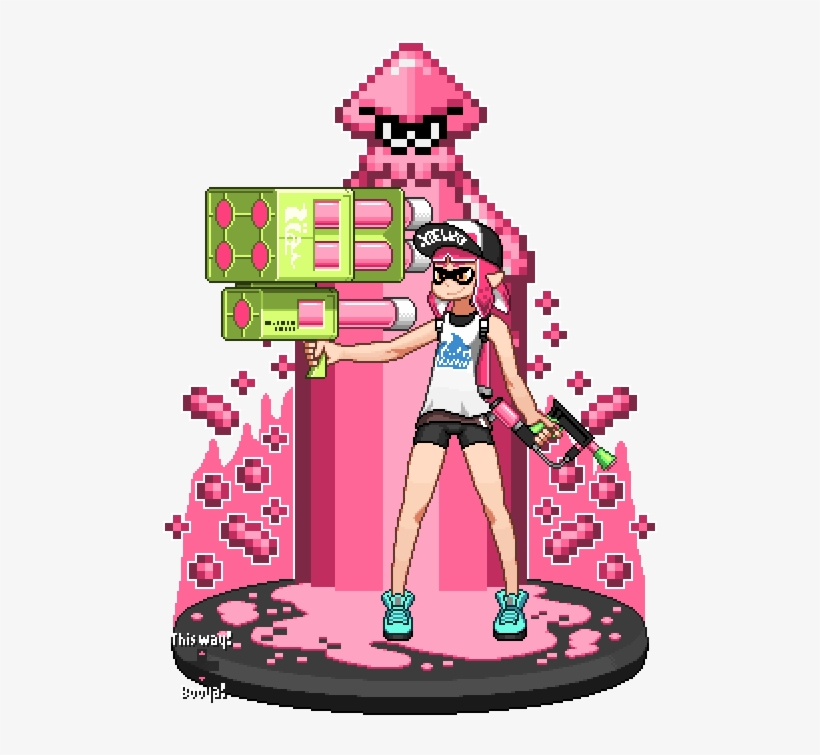 Download Female Inkling From Splatoon 2 - Pixel Art Splatoon 2 ...