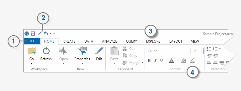 Ribbon Elements - Elements Of An Access Window PNG Image | Transparent ...
