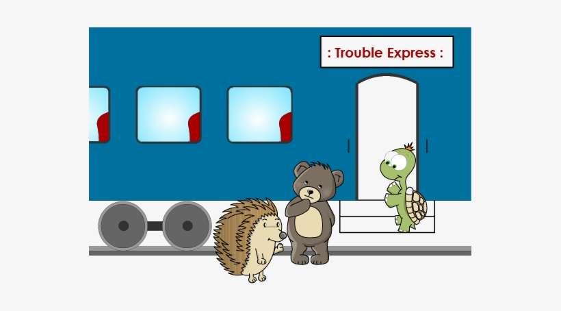 Download Getting Off The Trouble Train - Cartoon | Transparent PNG ...