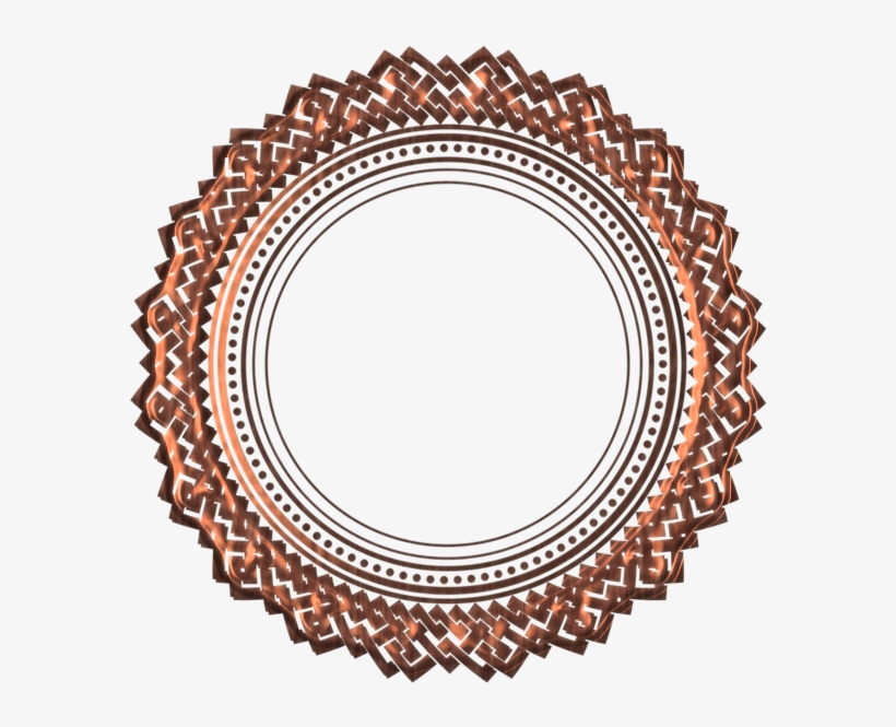 Copper Decorative Fancy Frames Png, Bakır Dekoratif - Gold Circle Frame ...