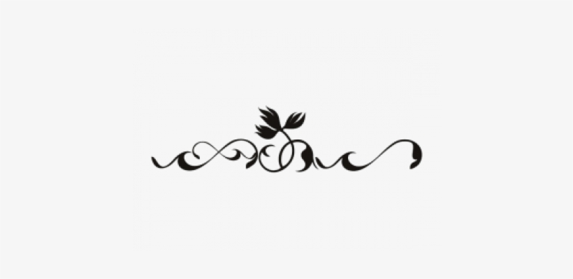 Download Decorative Straight Line - Floral Line Transparent Background ...
