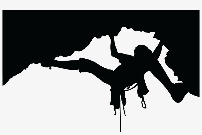 Printwallart Rock Climber - Siluet Rock Climbing PNG Image ...