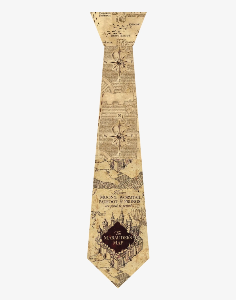 Marauders Map Neck Tie - Marauder's Map Tie PNG Image | Transparent PNG ...